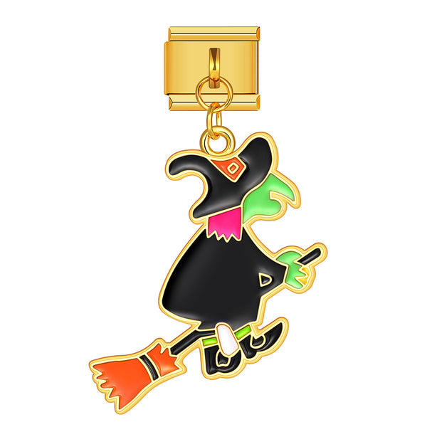 Flying Witch Italian Charm Bracelet - CHARMSDIY